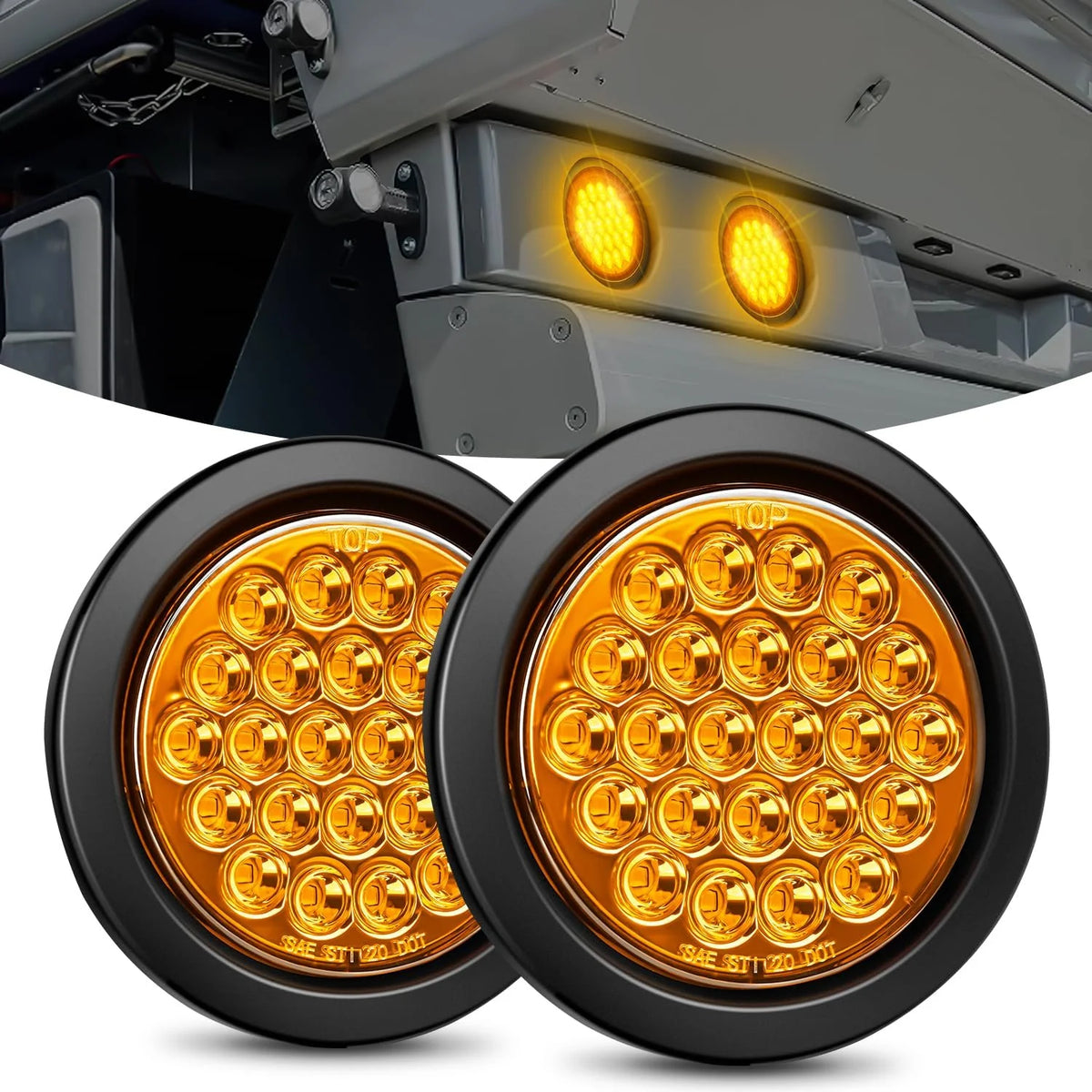 Nilight 4 inch Round Trailer Light (Pair) – Ultra Bright Lightz