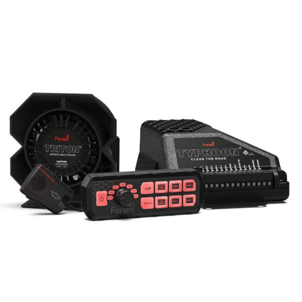 1 Feniex Typhoon Full Function Siren & 1 Triton Speaker Quick Kit ...